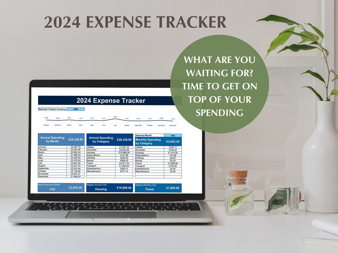 Excel Expense Tracker 2024 Simple Personal Finance Budgeting Easy ...