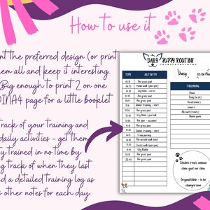 Ultimate PDF Printable Puppy Schedule Daily Meal Training Potty Tracker ...