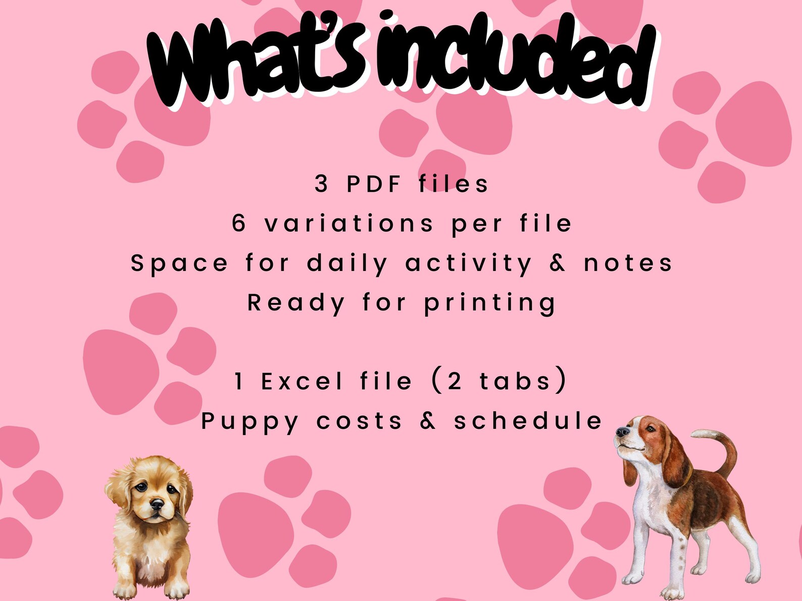 Ultimate Puppy Bundle Printable PDF Excel Routine Daily Schedule Canine ...