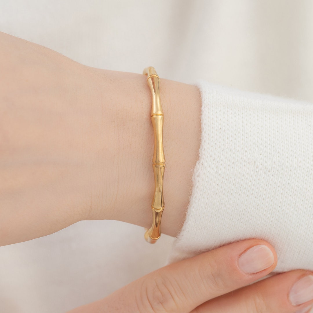 The Bamboo Cuff Bracelet Inspired by the Resilience and Flexibility of Bamboo is a Unique and ...