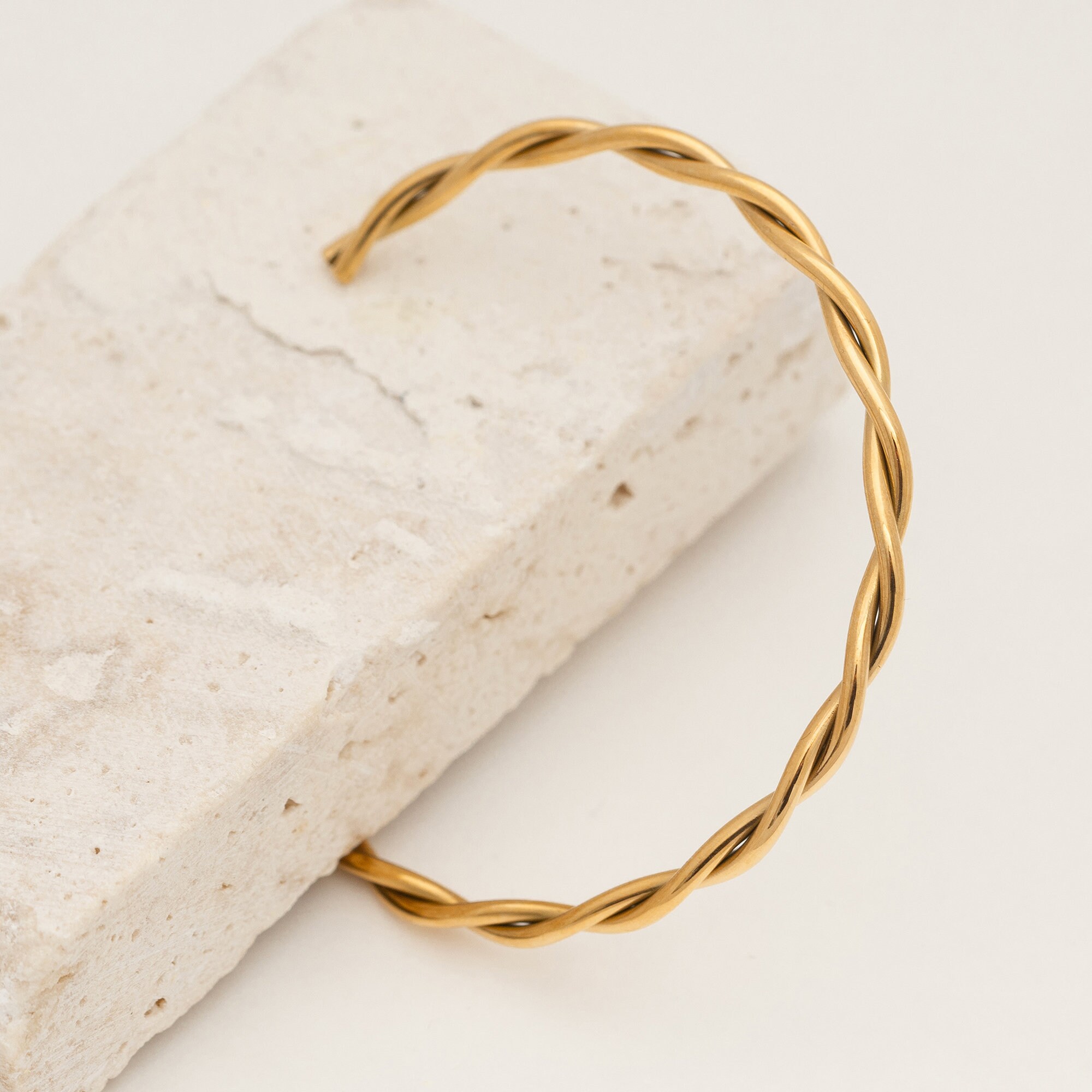 Woven Cuff Bracelet Braided Cuff Bracelet 18K Gold Plated Bracelet Gift ...