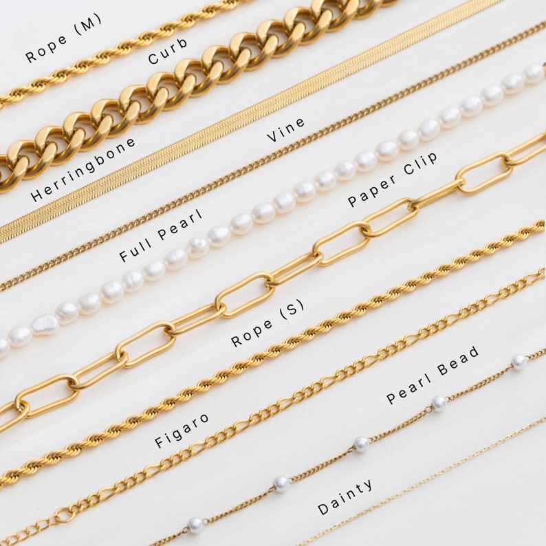 Necklace Chain Types Different Size Chains Different Thickness Chain ... Necklace Chain Types Different Size Chains Different Thickness Chain ...