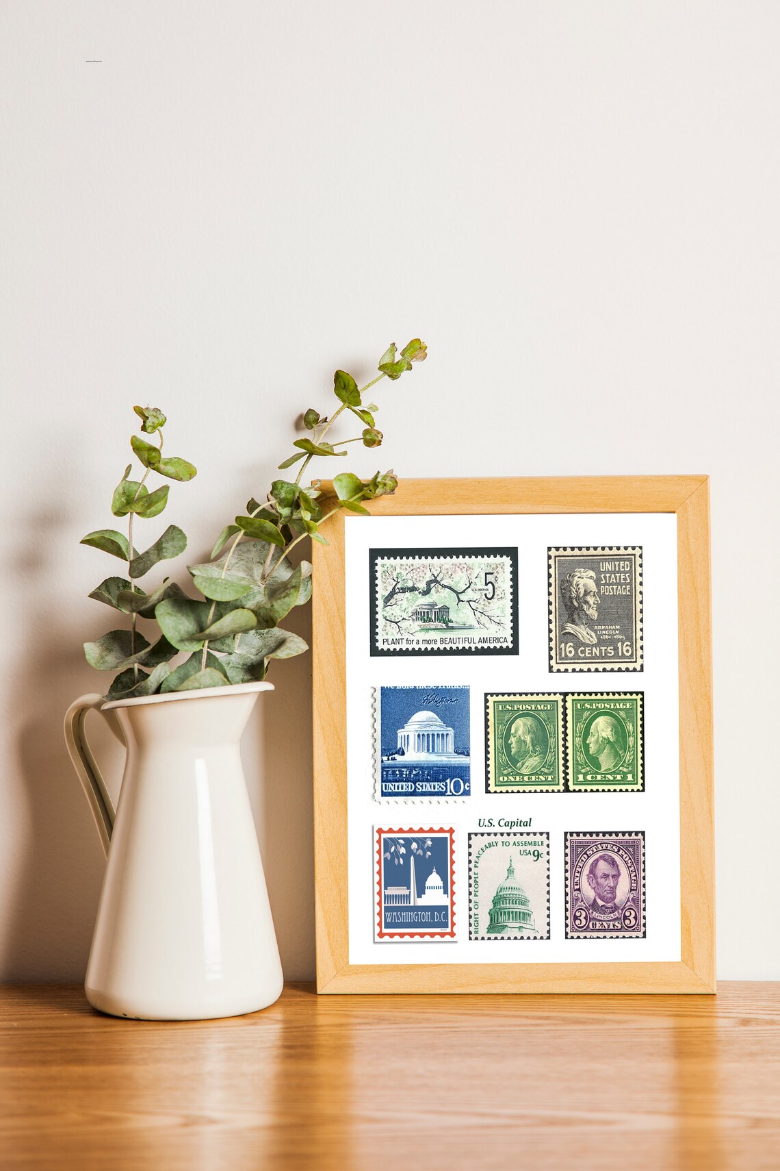 Washington DC Vintage Stamp Poster - Etsy