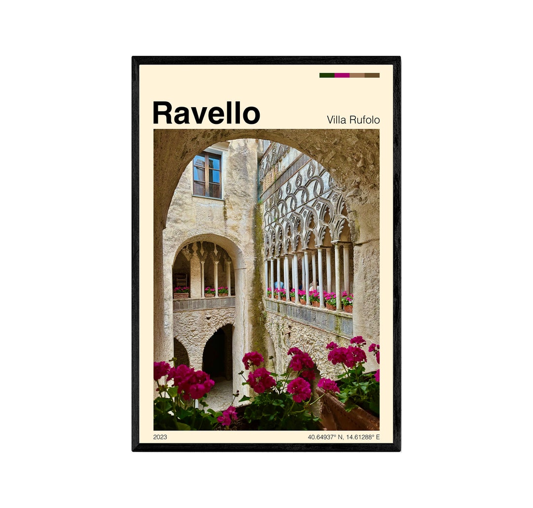 DIGITAL Amalfi Coast Poster | Amalfi Coast Print | Ravello | Italy ...