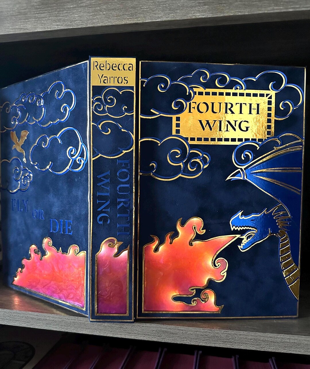 Fourth Wing Rebind Light up Fourth Wing Cover Handmade Rebind - Etsy
