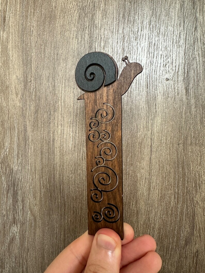 Wooden Bookmark | Turtle Bookmark | Snail Bookmark | 1/8in Birch Wood ...