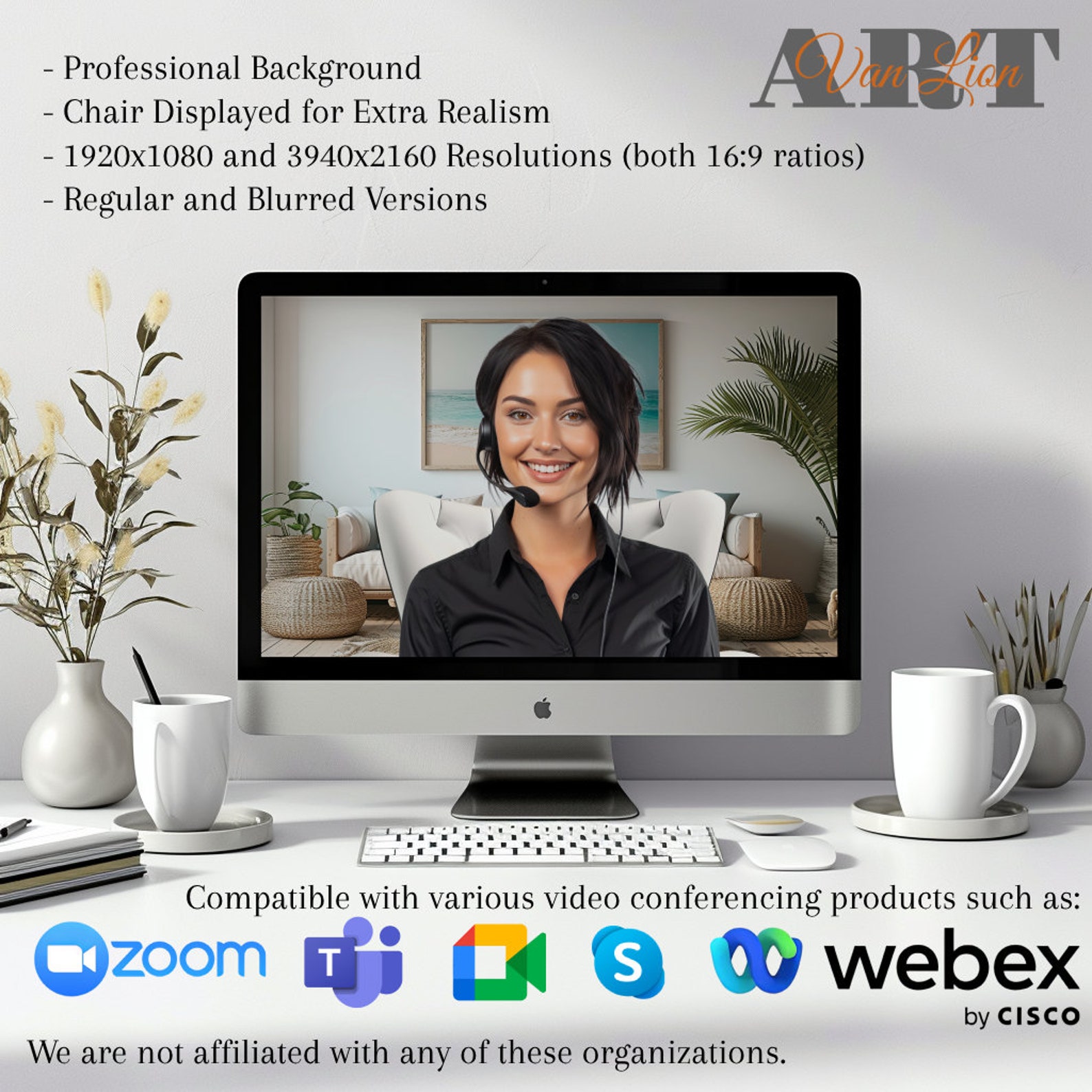 Calm Background Zoom Meeting Microsoft Teams Virtual Therapist Zoom ...