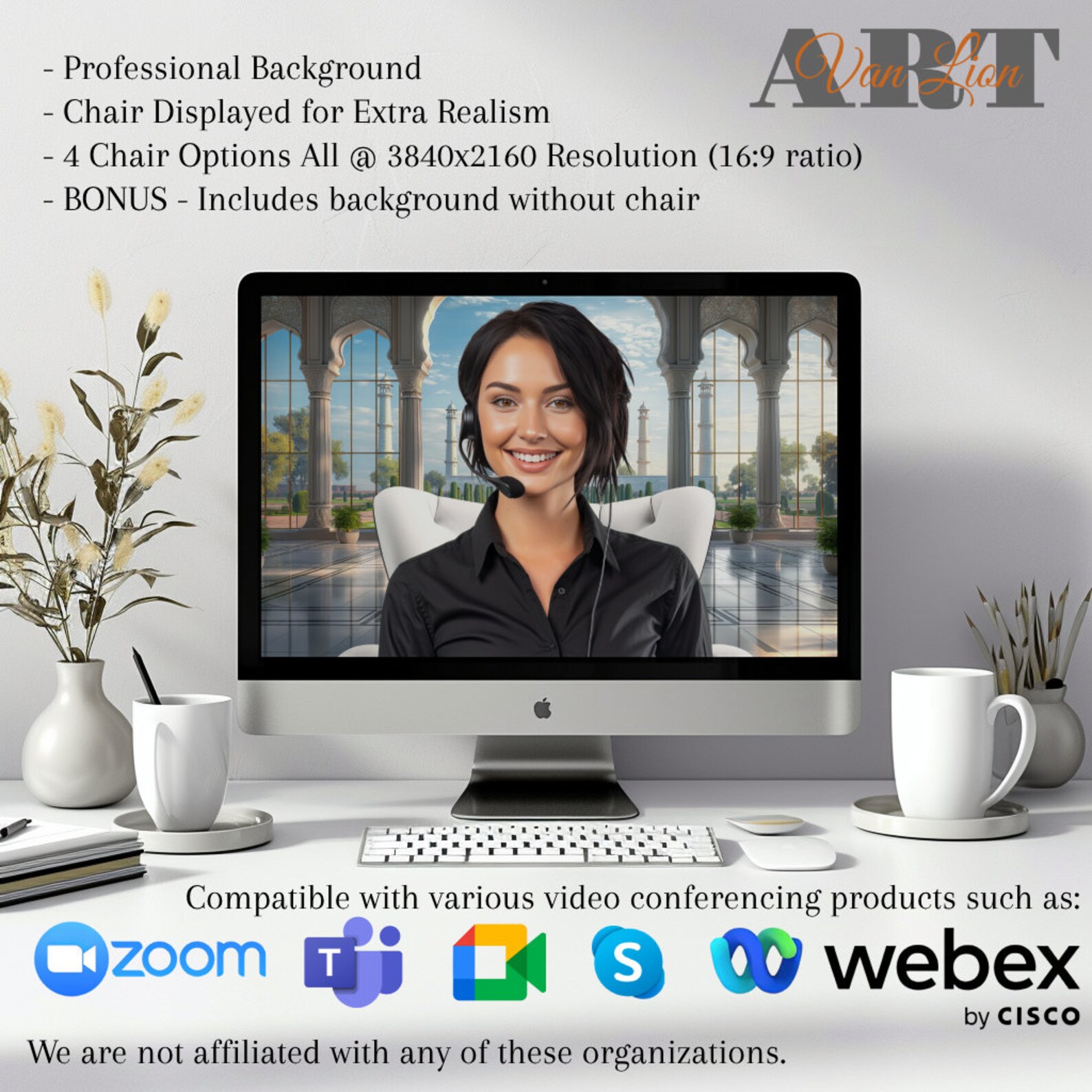 Taj Mahal Zoom Background India Souvenir Indian Style Zoom Background ...