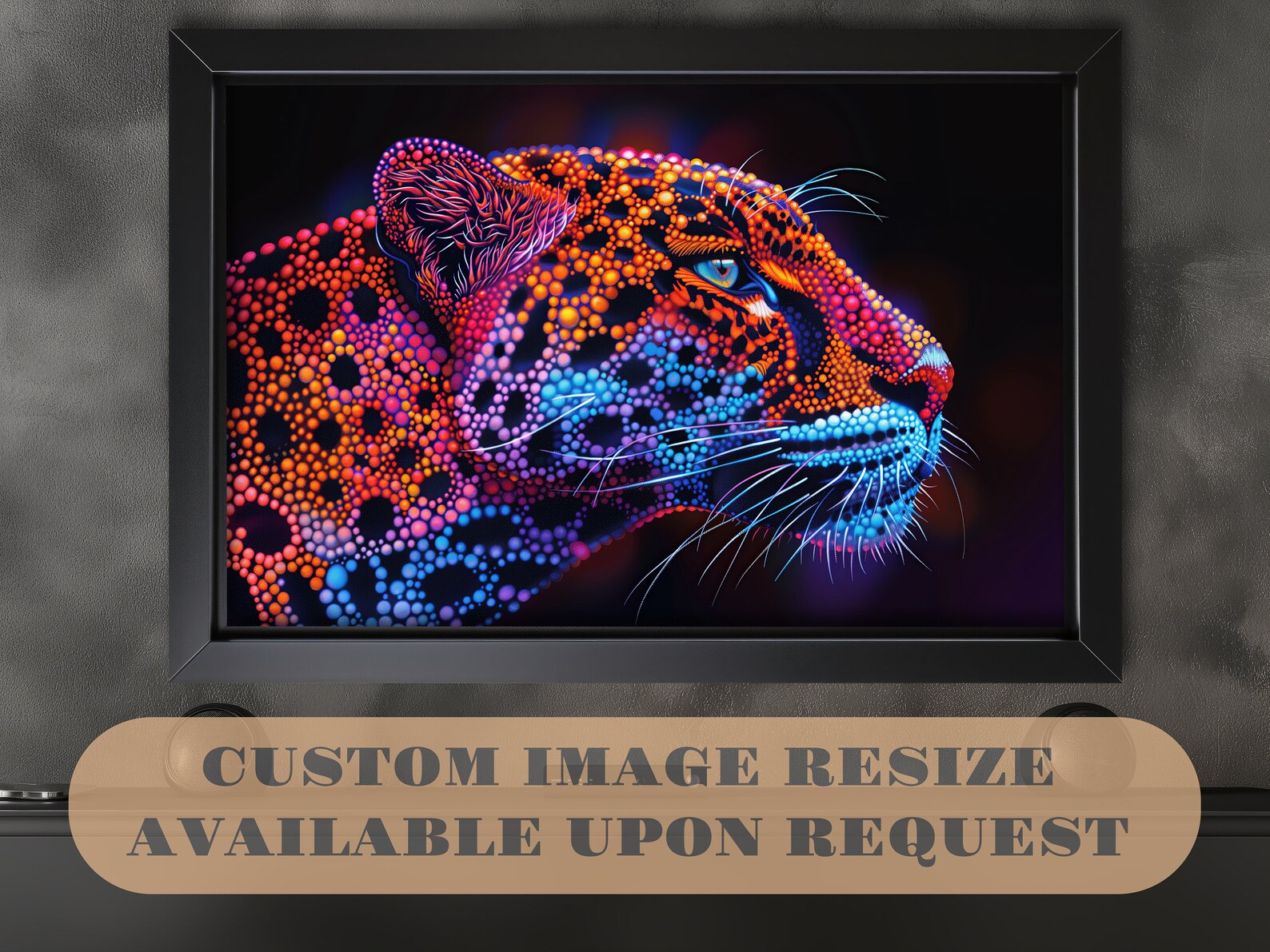 Jaguar Pointillism Artwork Wildlife Pointilism Artist Pop Art Leopard ...