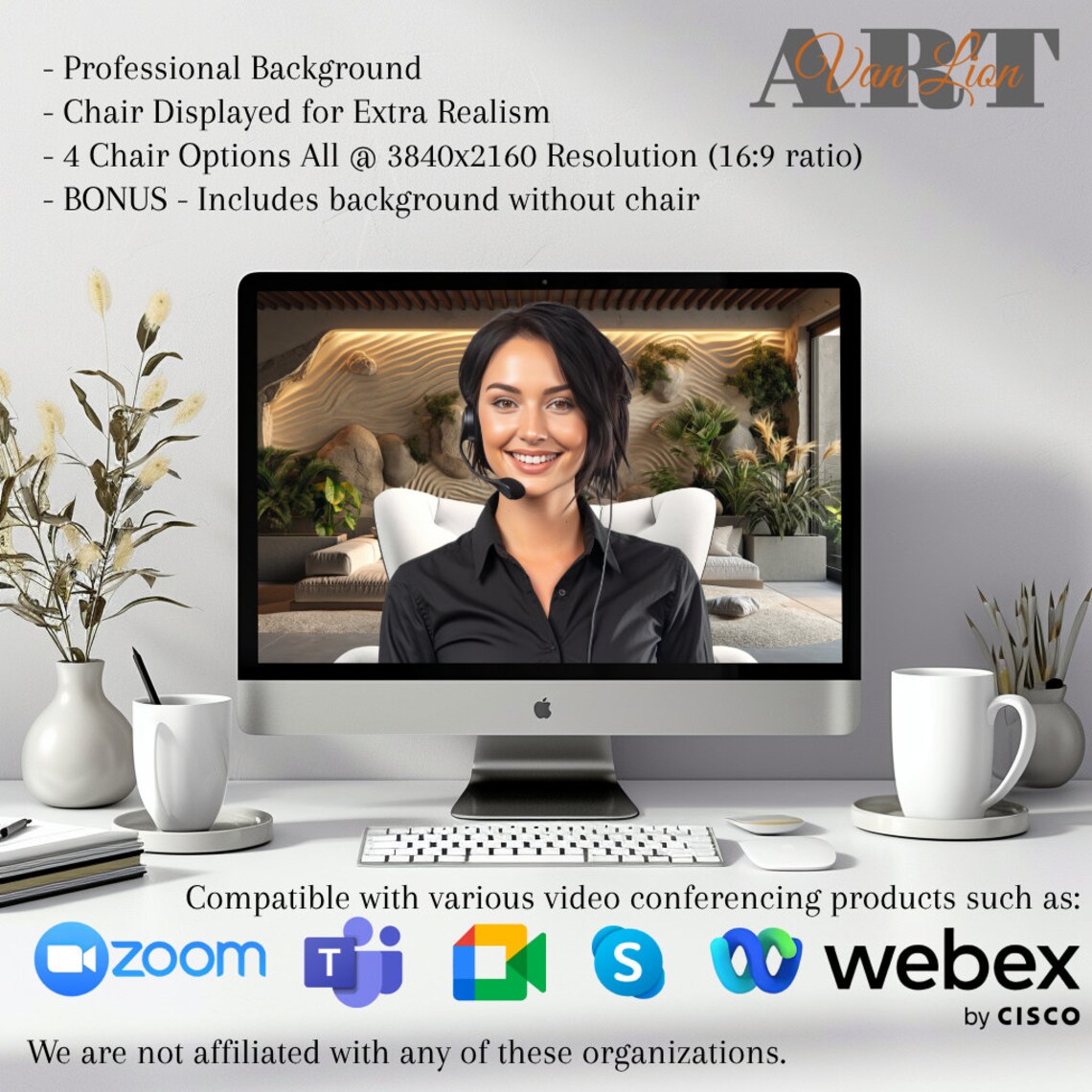 Zen Garden Zoom Background Therapist Google Meets Remote Therapy ...