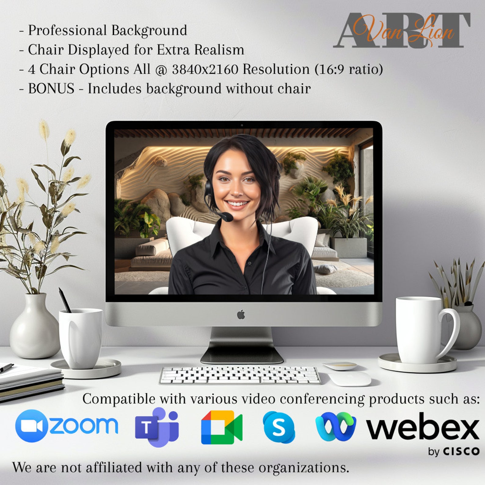 Zen Garden Zoom Background Therapist Google Meets Remote Therapy ...