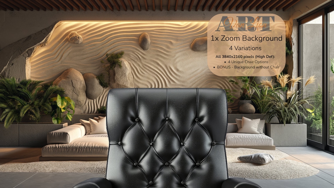 Zen Garden Zoom Background Therapist Google Meets Remote Therapy ...