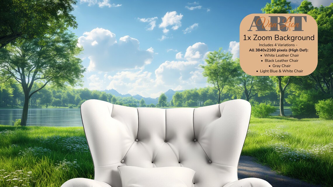 Sunny Day Zoom Background With Chair Nature Background Google Meets ...