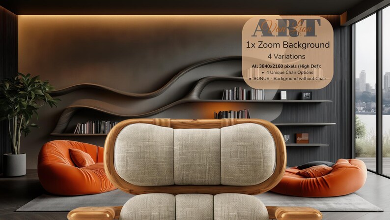 Luxury Background Executive Floating Bookshelf Zoom Background ...