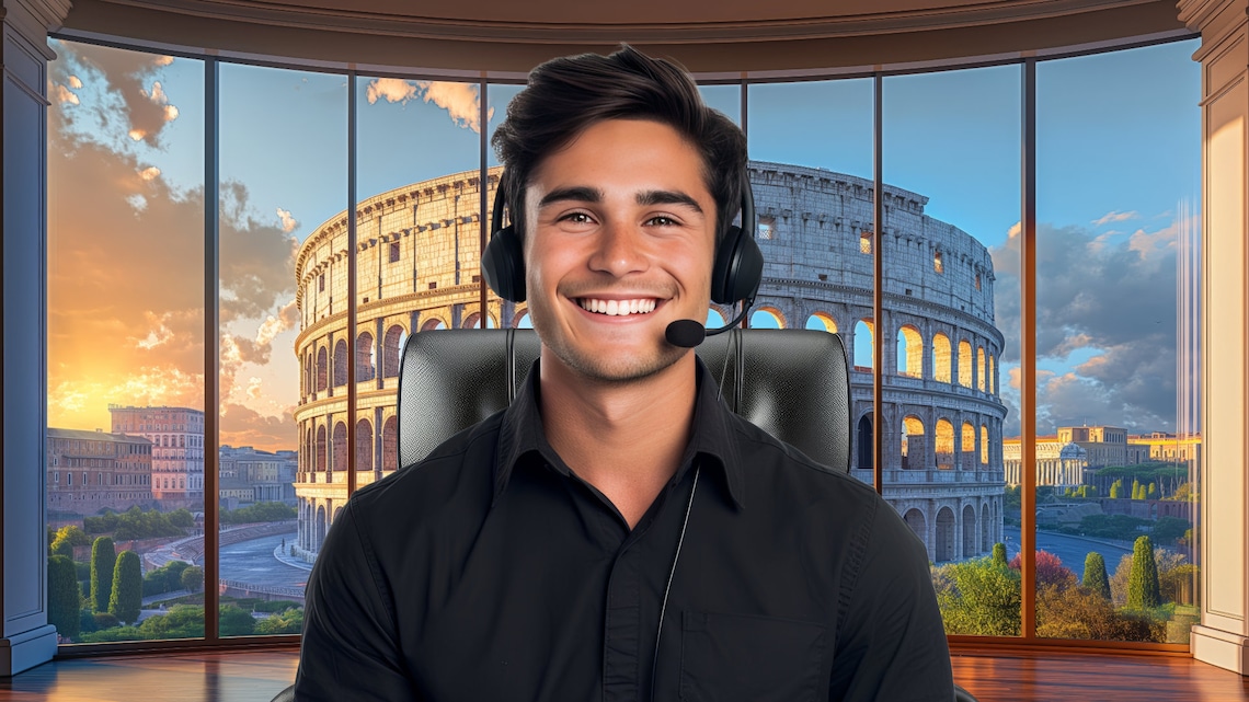 Rome Zoom Background Roman Colosseum Backdrop Italy Zoom Background ...