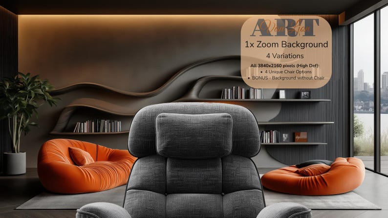 Luxury Background Executive Floating Bookshelf Zoom Background ...
