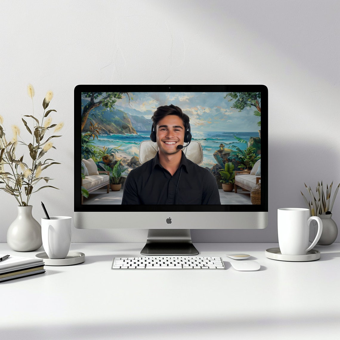 Beach Zoom Background Zoom Meeting Microsoft Teams Summer Background ...