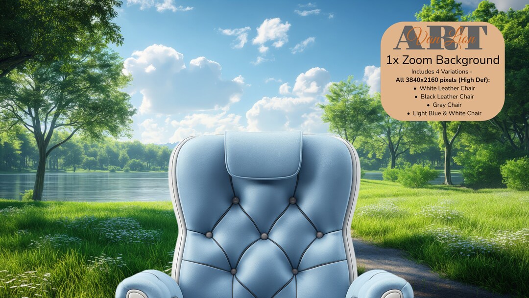 Sunny Day Zoom Background With Chair Nature Background Google Meets ...