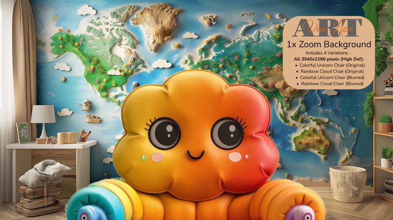 Preschool Zoom Background Virtual Class Educational Zoom Background ...