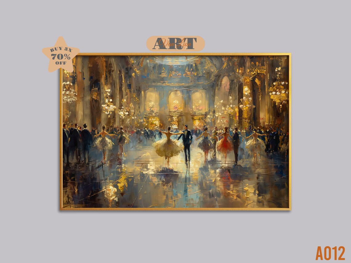 Ballroom Dance Artwork Ballroom Dancer Painting Dancing Couple Wall Art ...