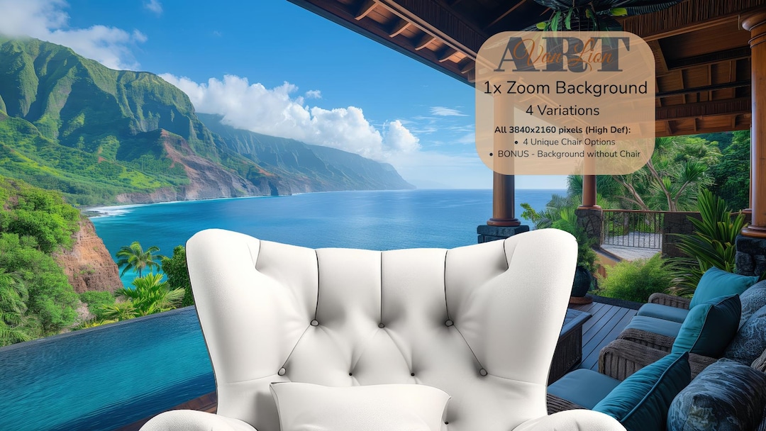 Hawaii Zoom Background Executive Kauai Background Ocean Zoom Background ...
