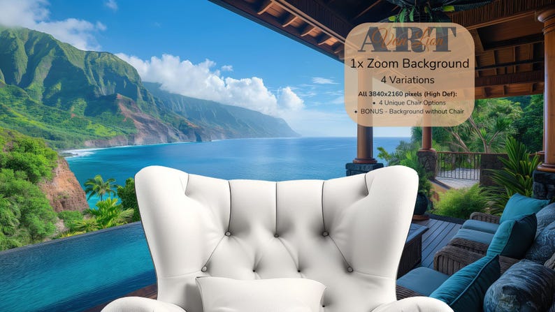 Hawaii Zoom Background Executive Kauai Background Ocean Zoom Background ...
