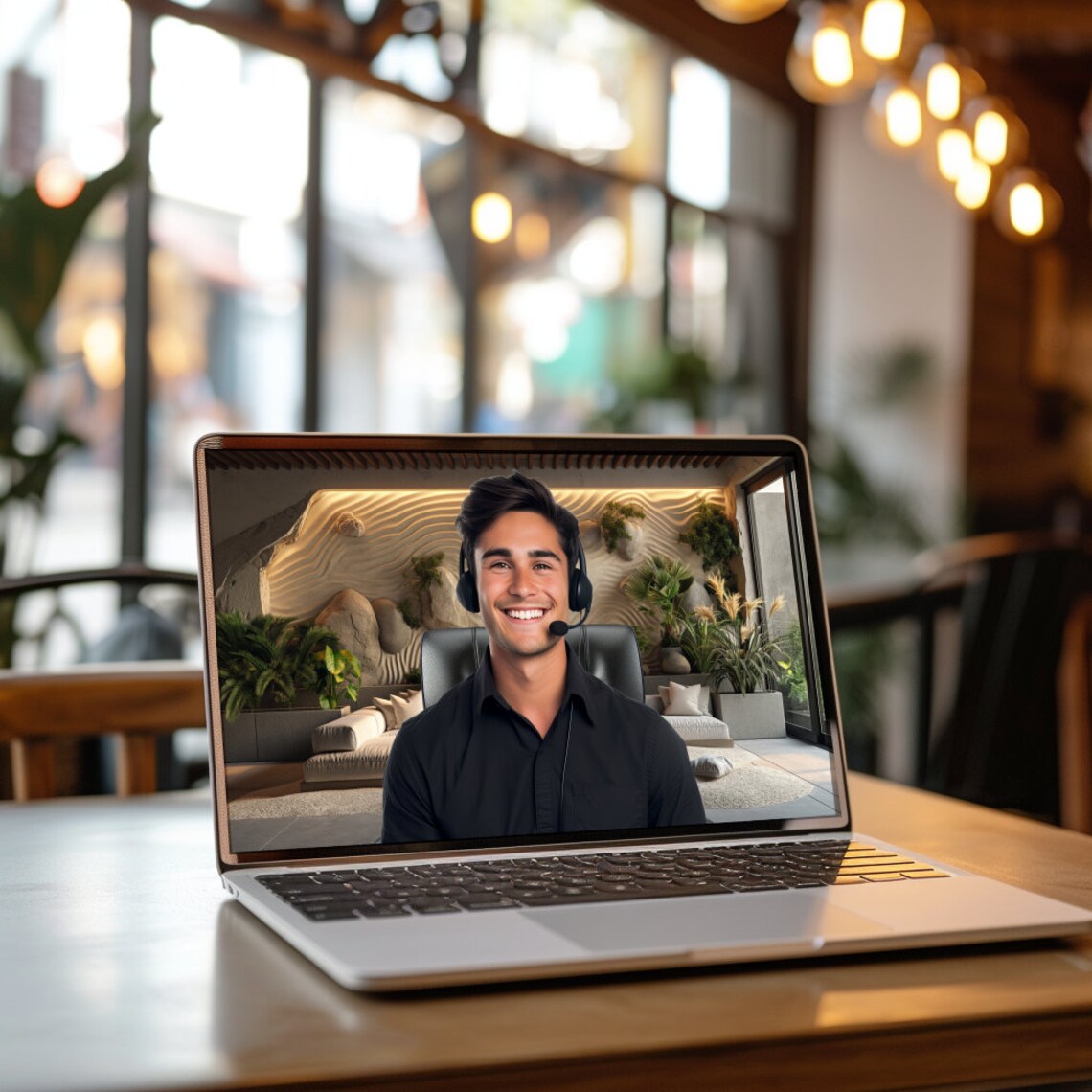 Zen Garden Zoom Background Therapist Google Meets Remote Therapy ...