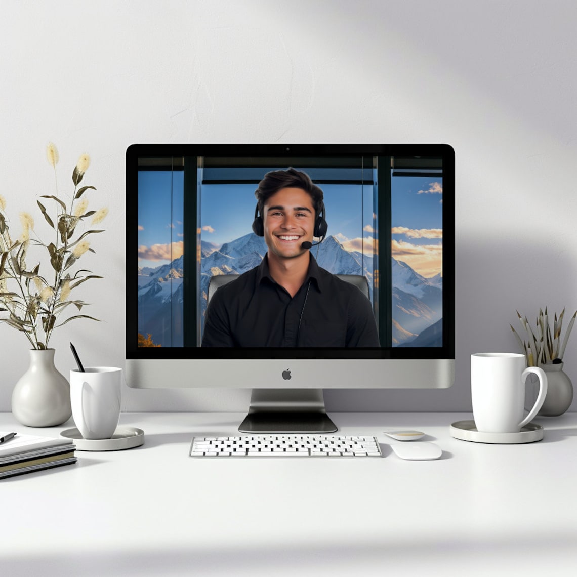 Mountain Zoom Background Cityscape Zoom Meeting Microsoft Teams Virtual ...