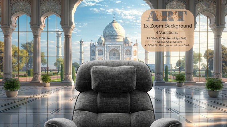 Taj Mahal Zoom Background India Souvenir Indian Style Zoom Background ...