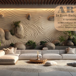 Zen Garden Zoom Background Therapist Google Meets Remote Therapy ...