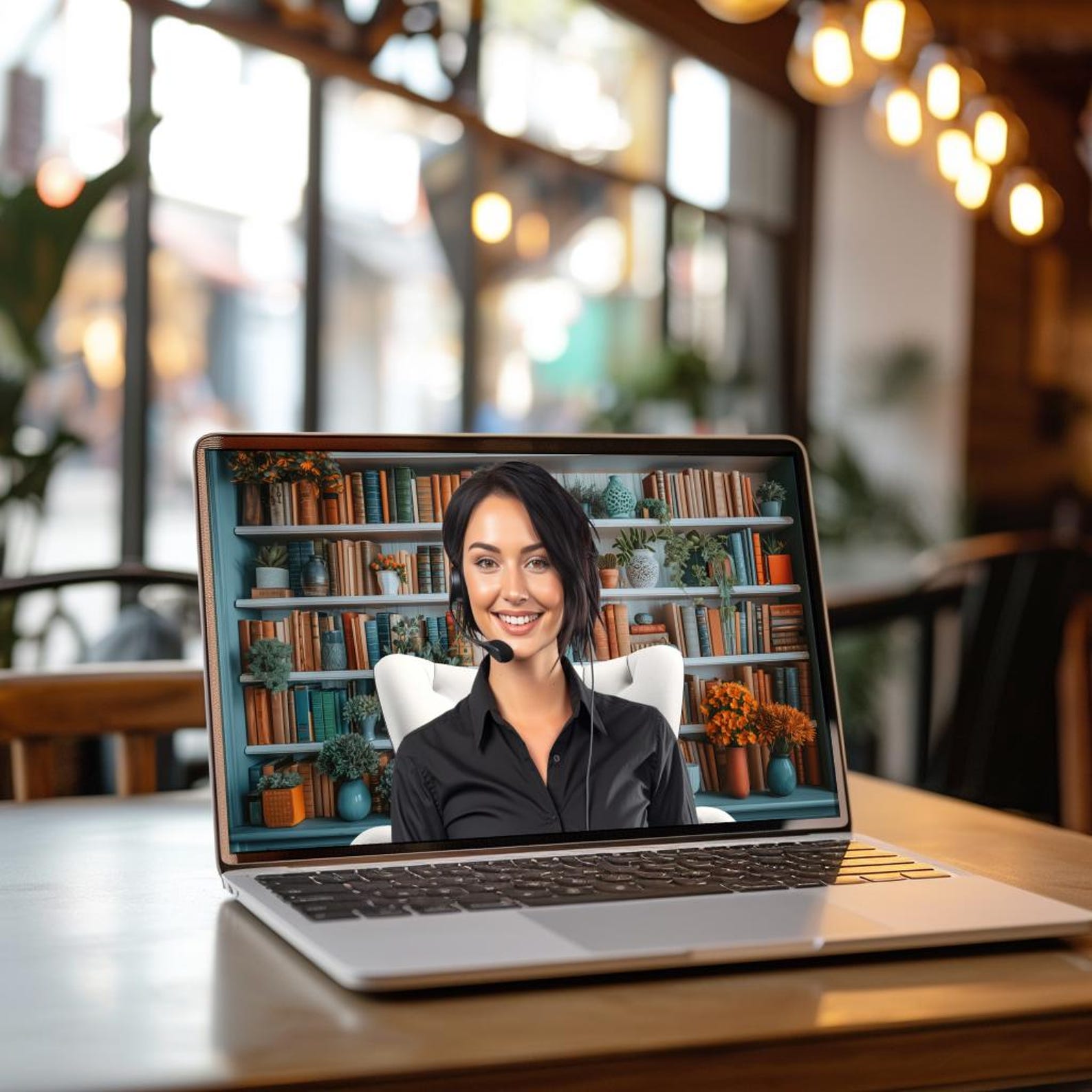 Rustic Library Zoom Background Cozy Fall Zoom Background Autumn Zoom ...