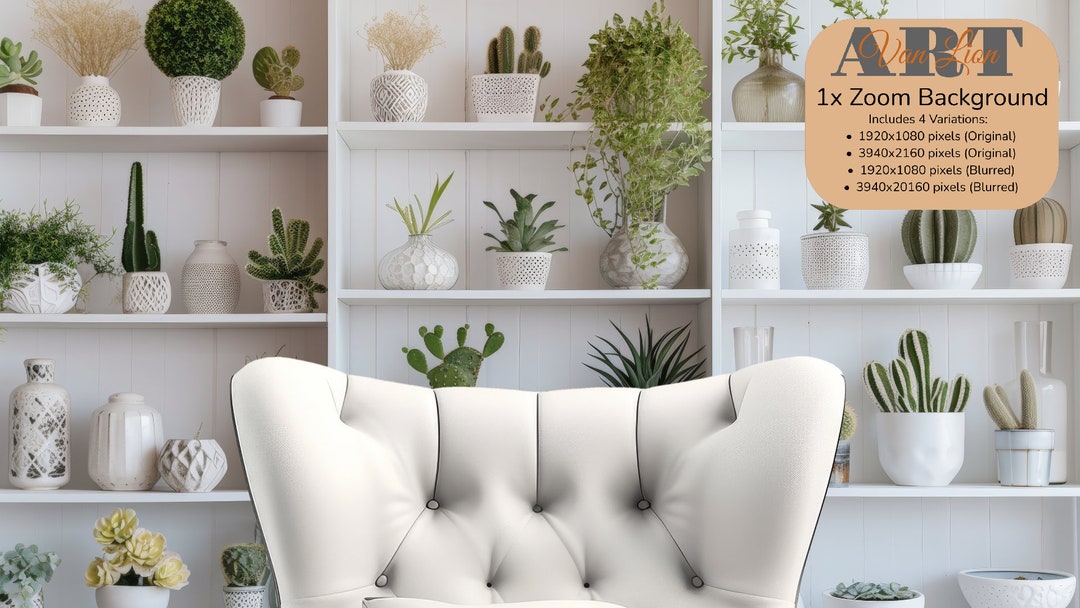 White Bookshelf Zoom Background Zoom Meeting Microsoft Teams Virtual ...