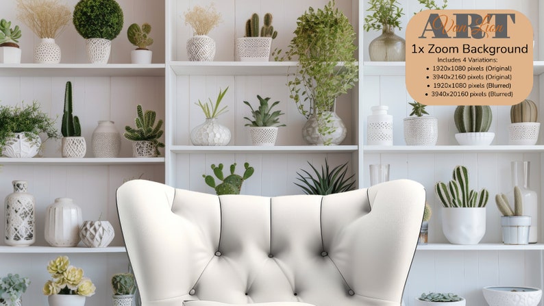 White Bookshelf Zoom Background Zoom Meeting Microsoft Teams Virtual ...