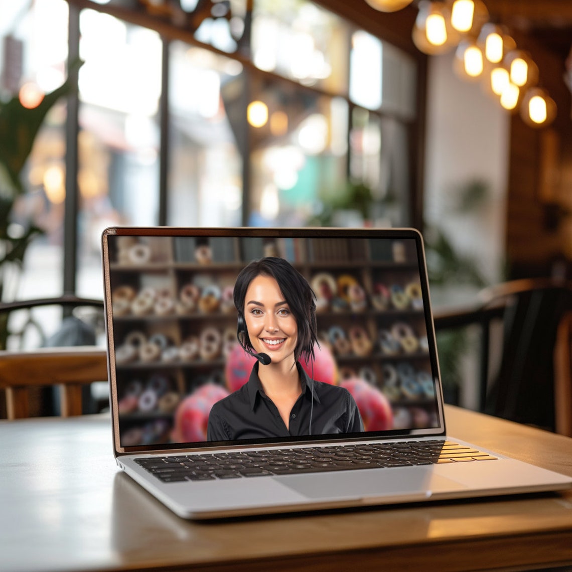Donut Zoom Background Birthday Microsoft Teams Funny Zoom Background Doughnut Virtual Background ...