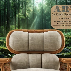 Nature Zoom Background With Chair Forest Zoom Background Outdoor Zoom ...