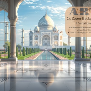 Taj Mahal Zoom Background India Souvenir Indian Style Zoom Background ...