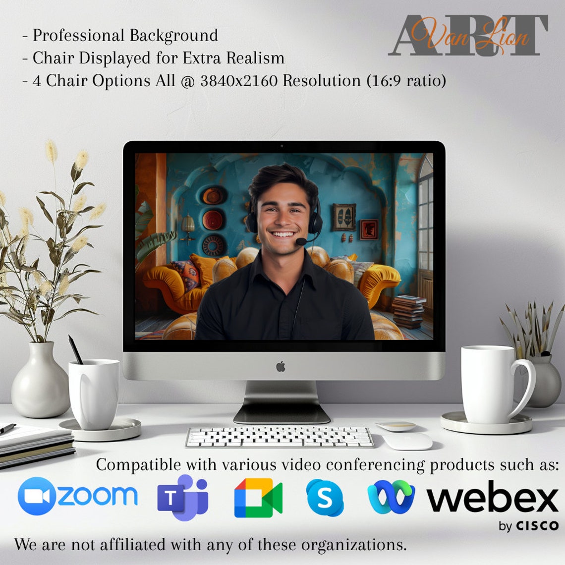 Whimsical Background Bundle Unique Zoom Backgrounds Remote Therapy ...