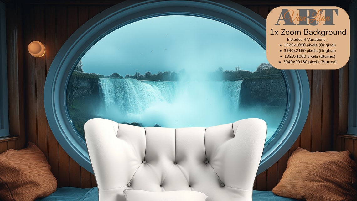 Waterfall Background Zoom Meeting Microsoft Teams Virtual Therapist ...