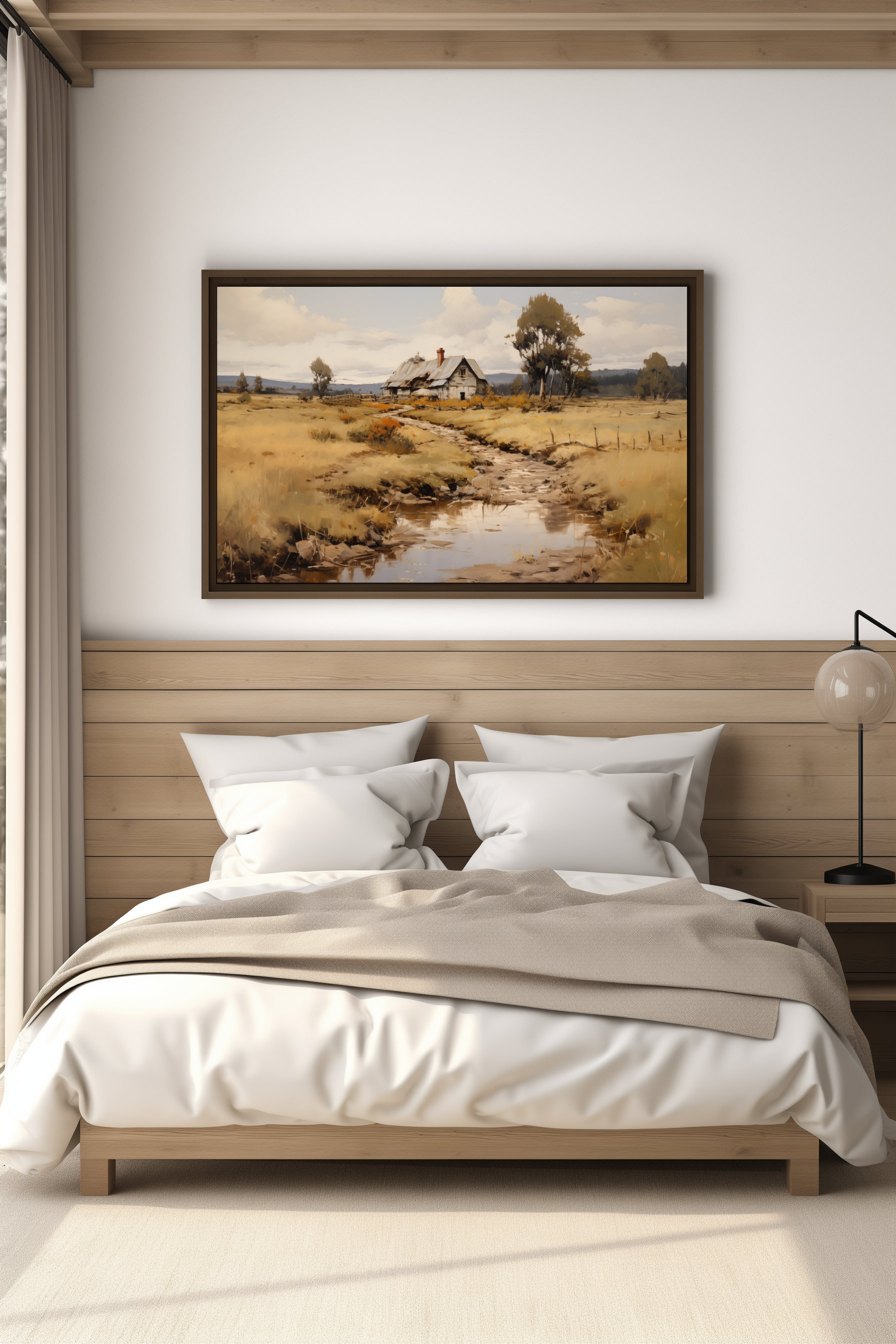 Homestead Retreat PRINTABLE Landscape Art Vintage Print Country ...