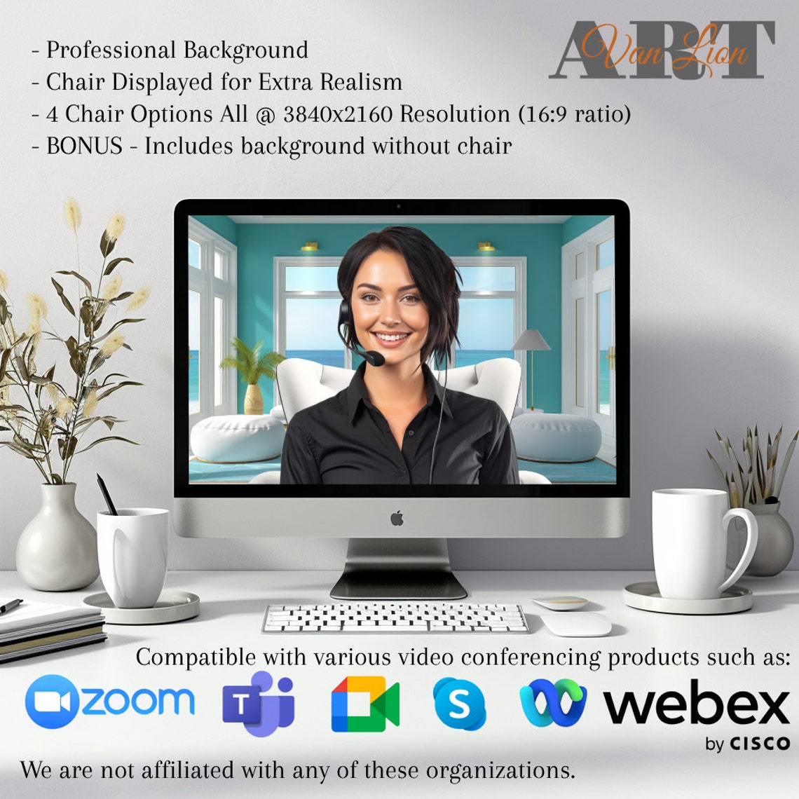 Tropical Ocean Background Zoom Meeting Microsoft Teams Virtual ...