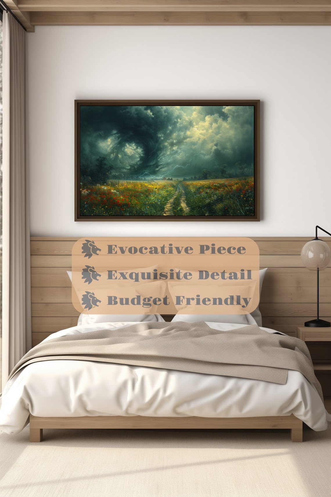 Thunderstorm Painting Lightning Strike Art Stormy Weather Painting ...