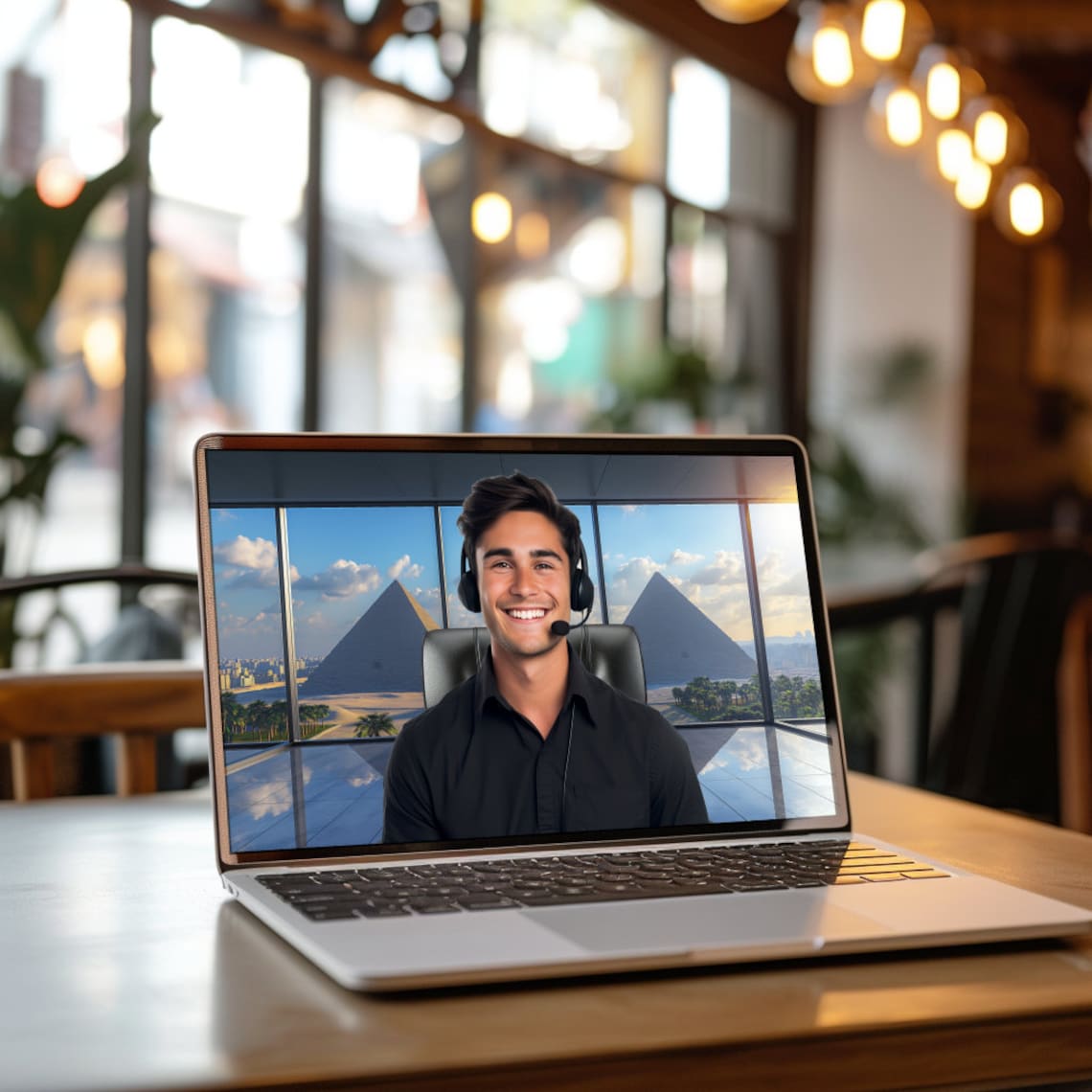 Egyptian Pyramid Zoom Background Pyramid Backdrop Egypt Zoom Background ...