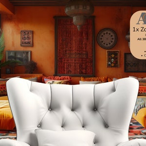 Cozy Living Room Zoom Background With Chair Google Meets Therapy Remote ...