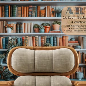 Rustic Library Zoom Background Cozy Fall Zoom Background Autumn Zoom ...