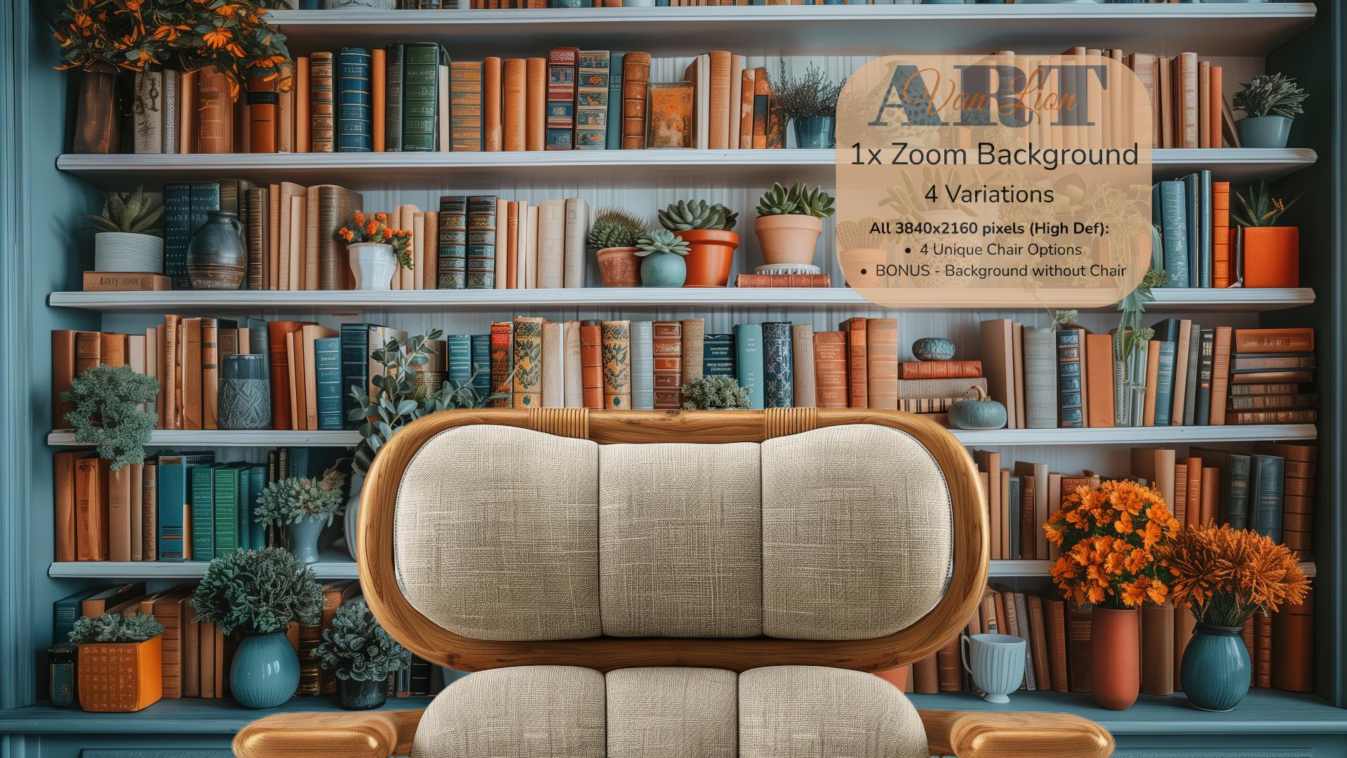 Rustic Library Zoom Background Cozy Fall Zoom Background Autumn Zoom ...