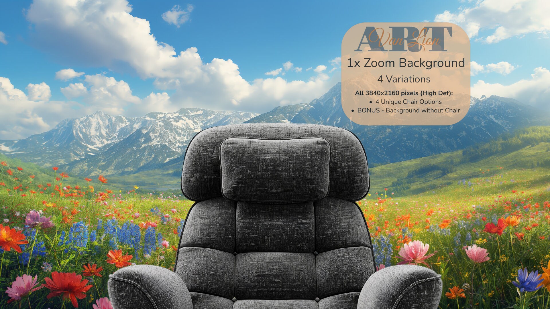 Mountain View Zoom Background With Chair Nature Background Mountain ...