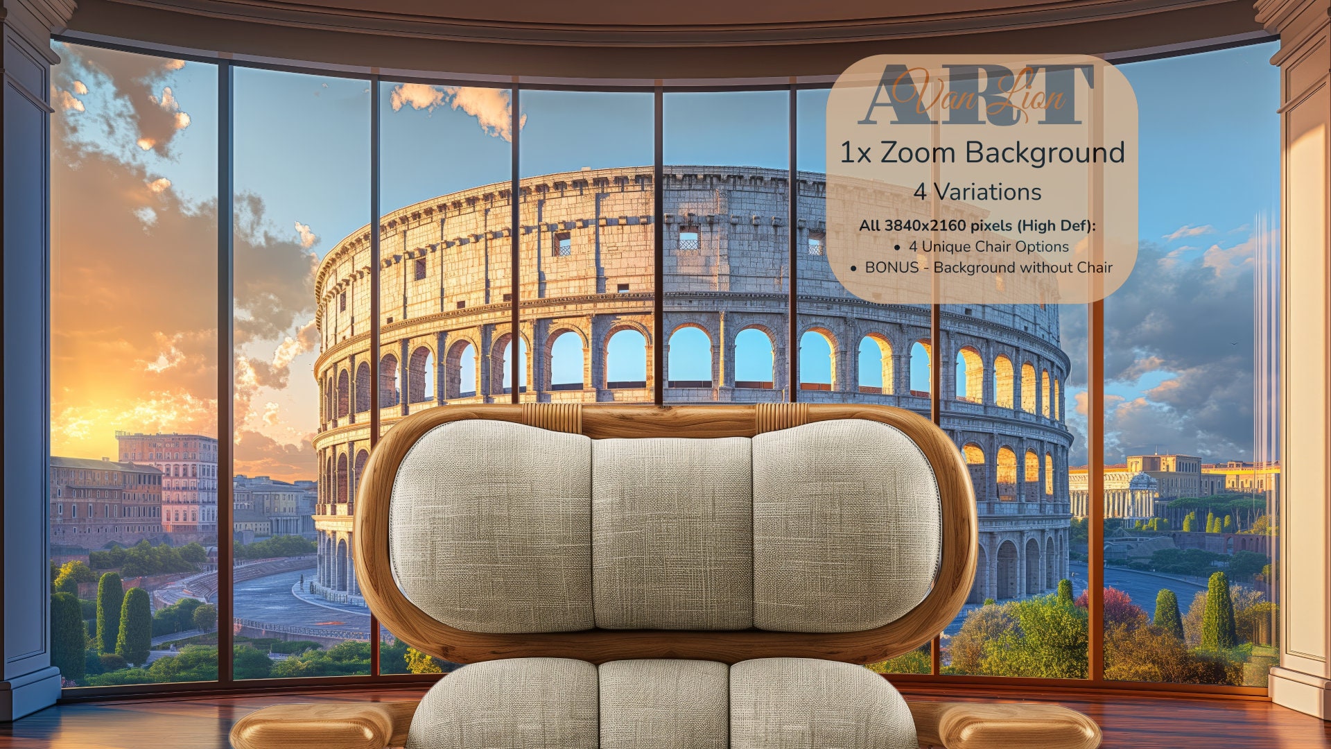 Rome Zoom Background Roman Colosseum Backdrop Italy Zoom Background ...