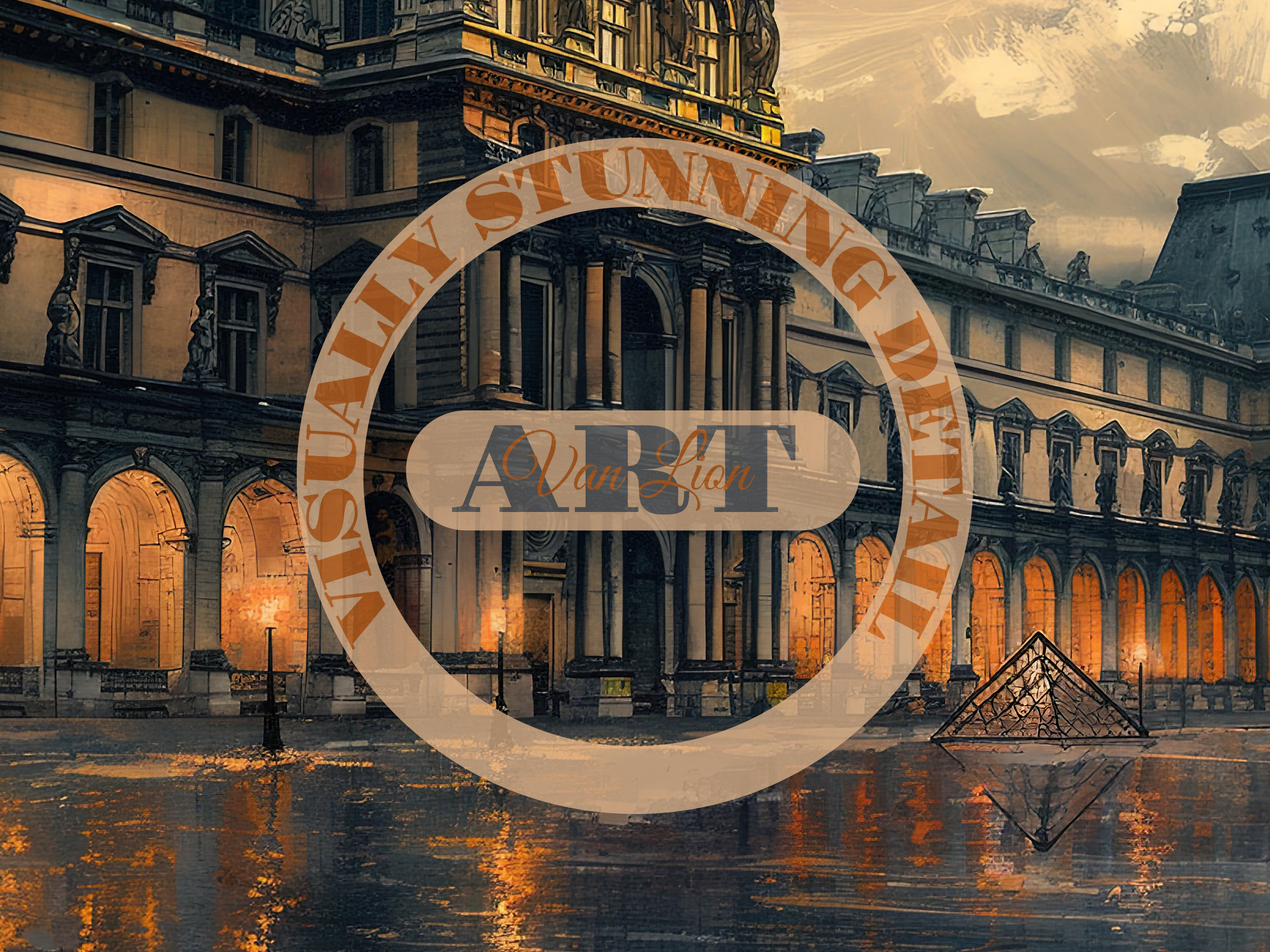 Louvre Museum Art Louvre Print Paris Rain Painting Paris Cityscape ...