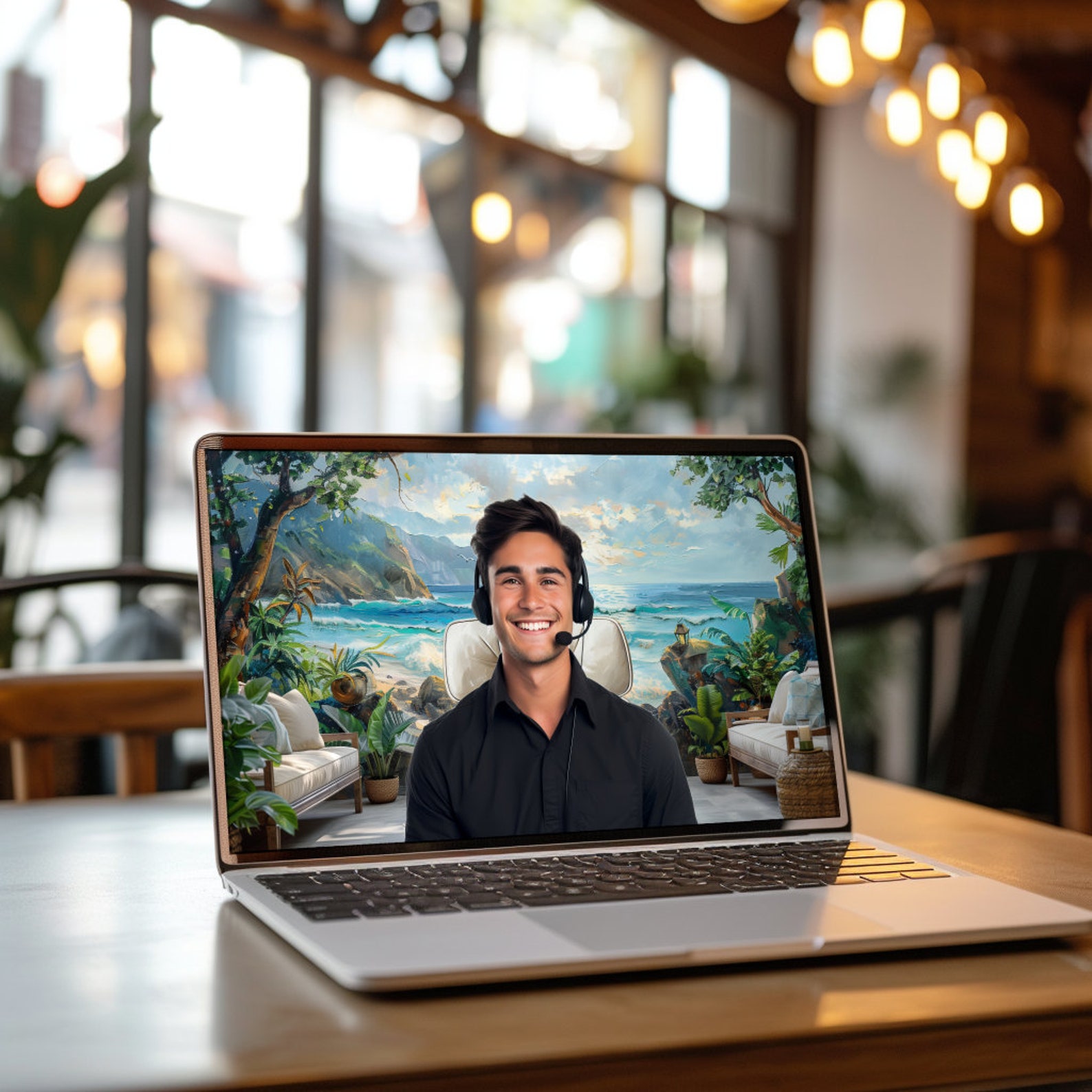 Beach Zoom Background Zoom Meeting Microsoft Teams Summer Background ...