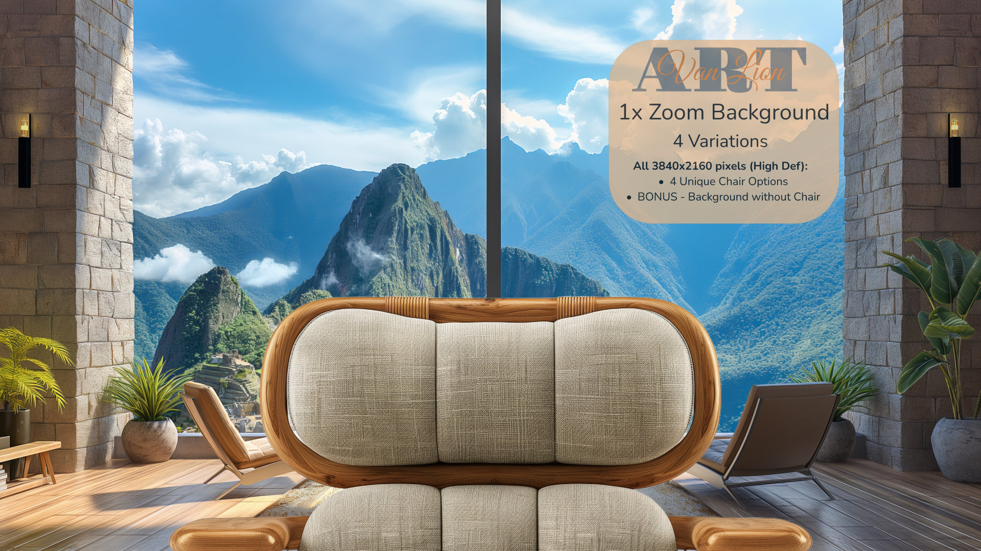 Machu Picchu Zoom Background Machu Picchu Backdrop Peru Zoom Background ...